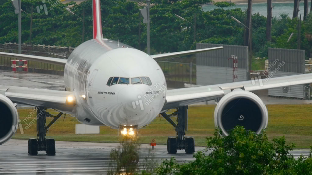 Airplane Turn Runway Before Departure Stock video footage | 10186089