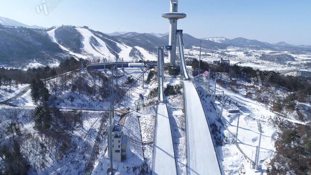 PyeongChang Winter Olympic Stadium Stock video footage | 10283527