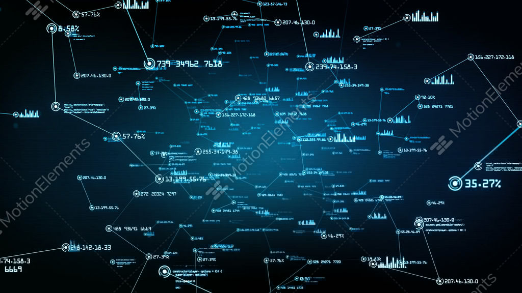 Data And Network Connections. Seamless Loop. 4K Stock Animation | 10286291