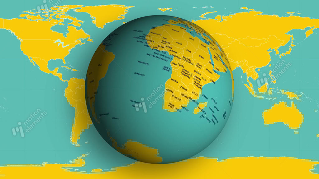 4K Spinning Earth Globe With Political World Map Stock video footage ...