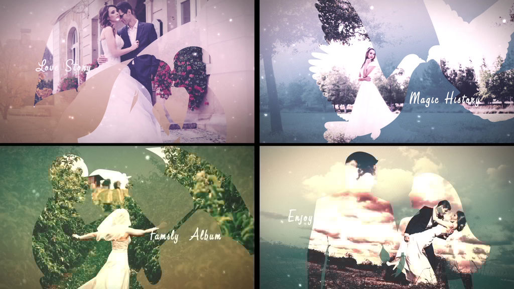 Magic Love Story-Double Exposure After Effects templates | 9034178