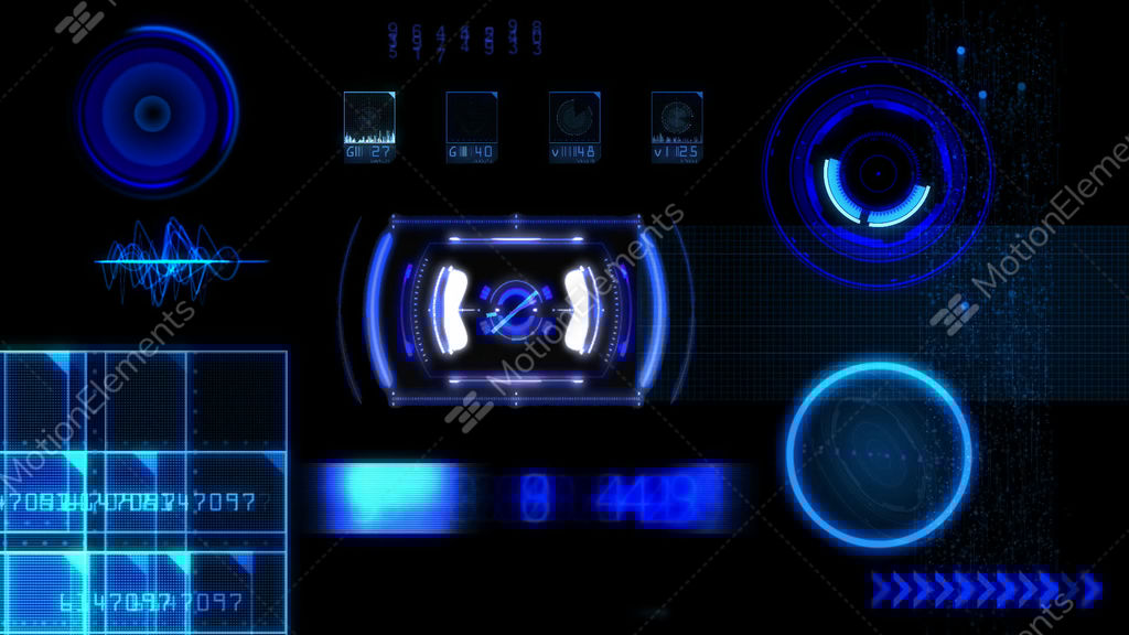 Hud Futuristic Computer Interface Stock Animation | 10462502