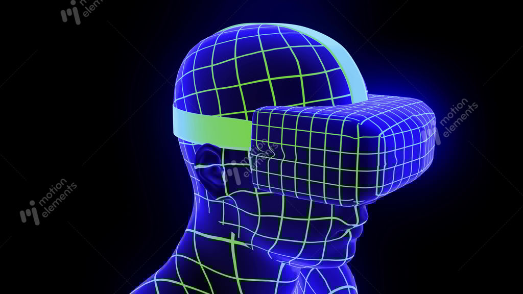 VR Virtual Reality Headset Hologram Futuristic Animation Hmd Game Tech ...