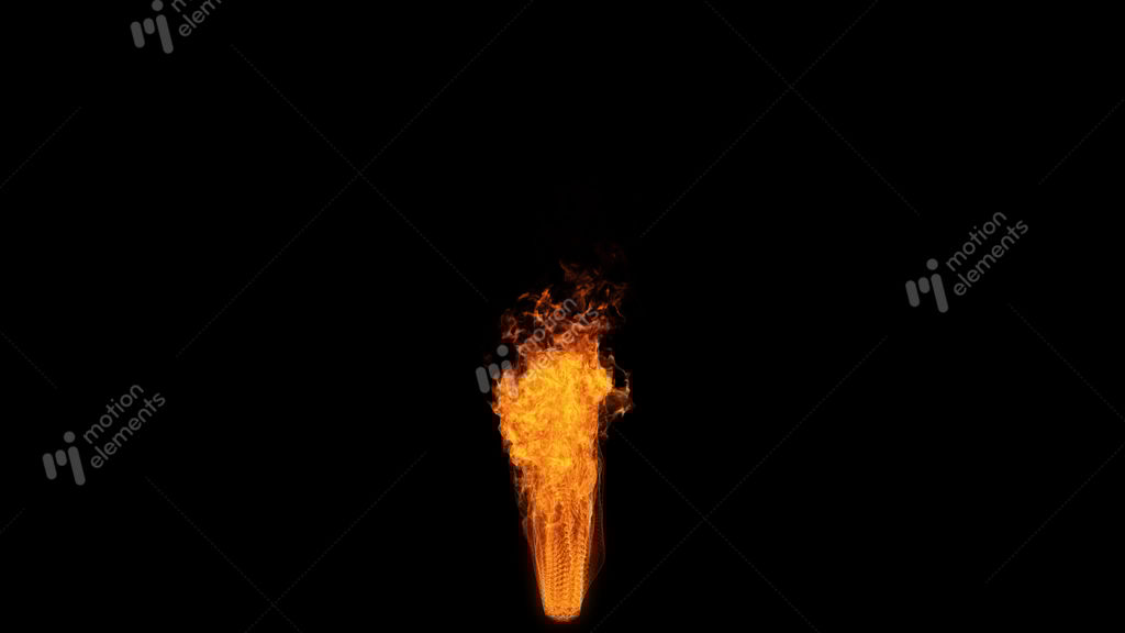 Turbulent Fire Flame 4k With Alpha - Loop 02 Stock Animation | 10688763