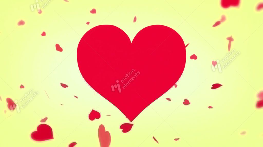 Heart Background With Spinning Hearts In Particle Form In Colorful ...