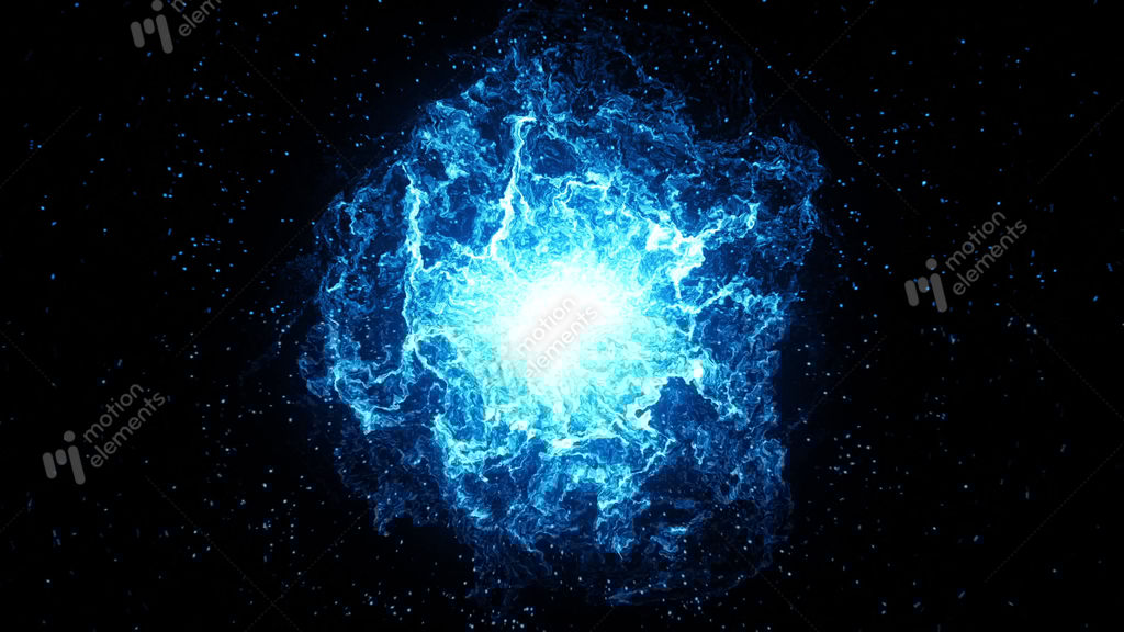 Big Bang, Big Blue Explosion In The Space. Big Bang, Beginnings Of The ...