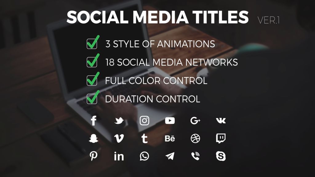 Social Media Titles After Effects templates | 11046885