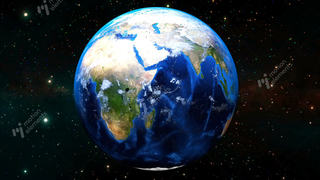 Beautiful Earth Rotation. HD 1080. 3D Rendering Stock Animation | 11064773