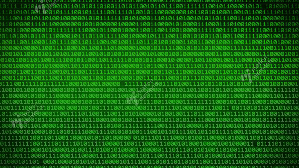 Hacker Warning Revealing In Wall Of Green Binary Code Binary Data Matrix Stock Animation 11065083