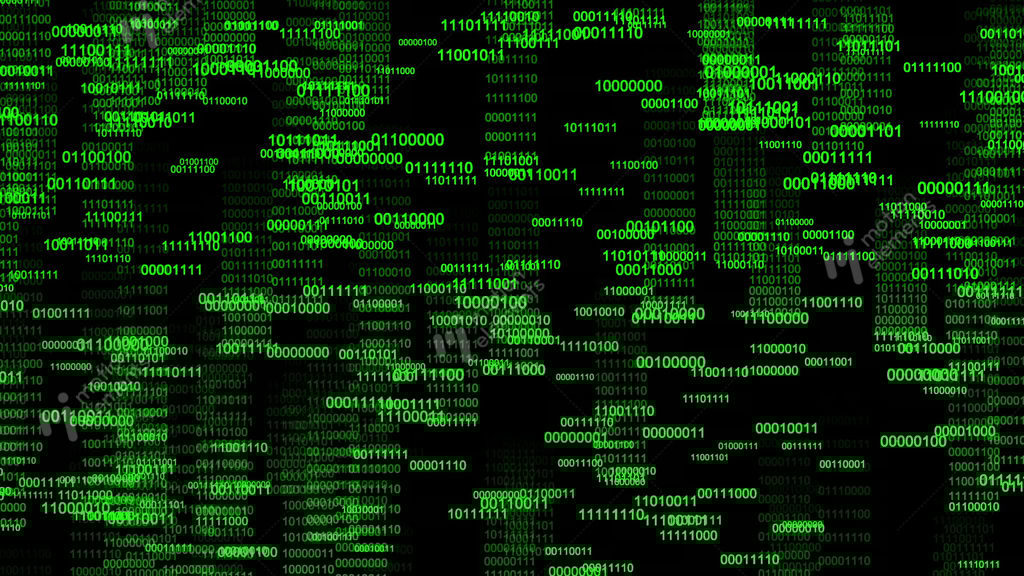 Binary Rain 8 Bit. Abstract Backdrop Background. Green Numbers Digits 8 Bit Stock video footage ...