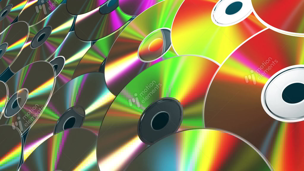 Background From Rotating CD-DVD Discs. 4K. 3840x2160. Seamless Looped ...