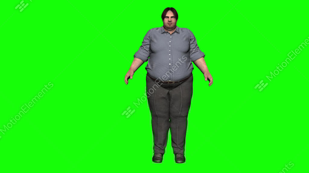 Man Getting Fat Time Lapse (Green Screen) Stock Animation | 9131198