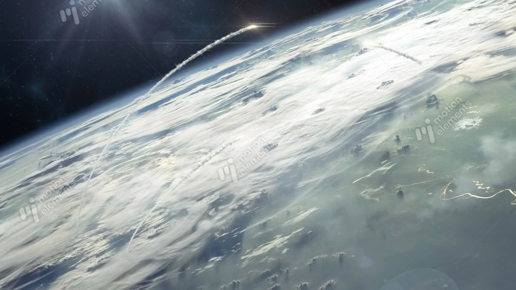 Nuclear War From Orbit Stock Animation | 9197476