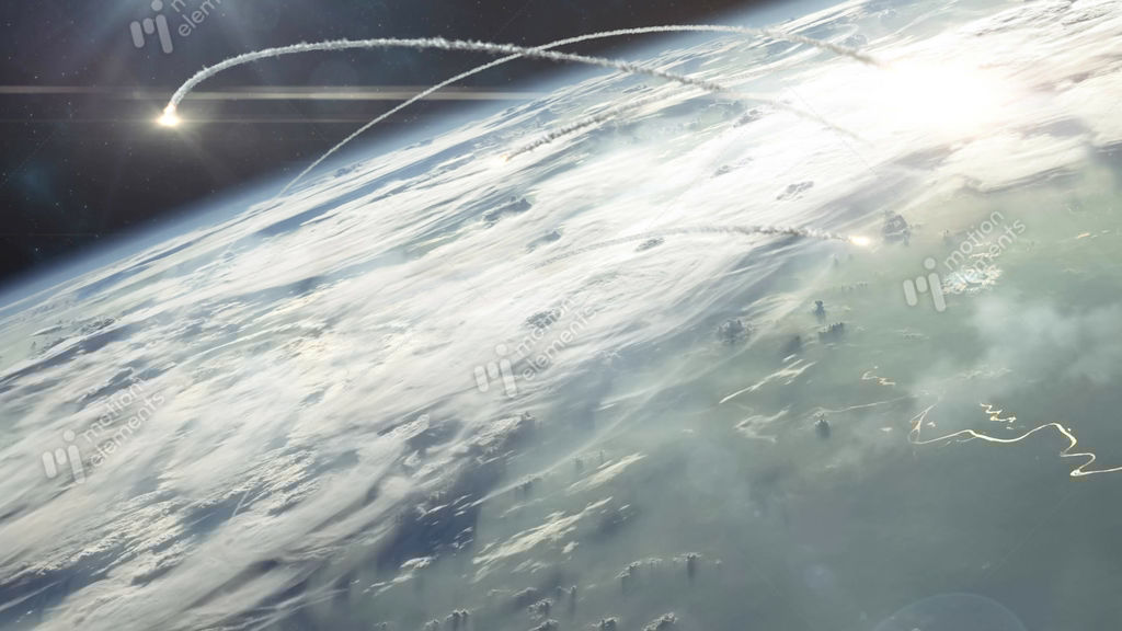 Nuclear War From Orbit Stock Animation | 9197476