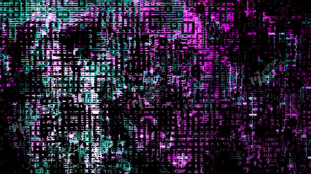 Blue Black Purple Noise Glitch Video Damage Background Stock Animation ...