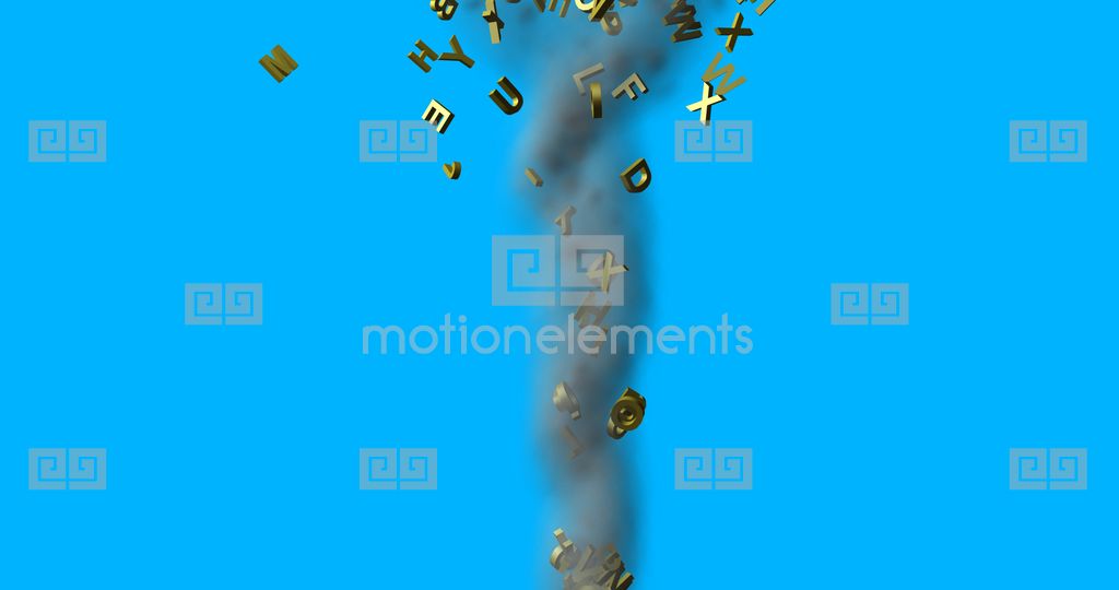 Tornado Alphabet, Text, Letters And Smoke Swirling, Rotating Stock ...