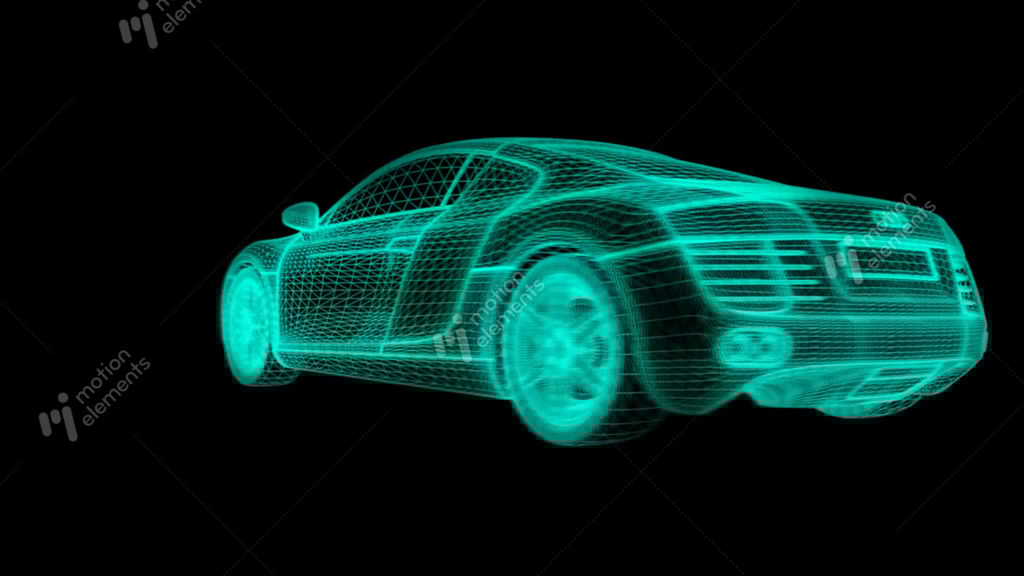 Audi R8 Holographic HUD Animation (Loopable) Stock Animation | 9379460