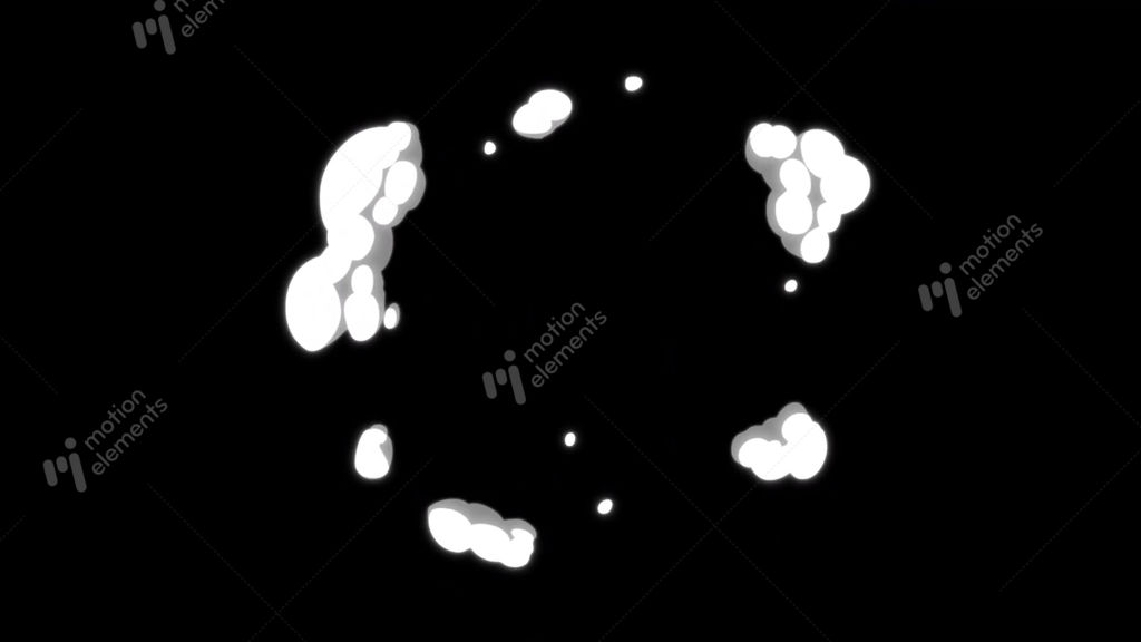 2d Cartoon FX Pack 4K 30 Smoke Elements Stock Animation | 9382755