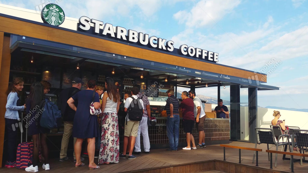 Starbucks Coffee, In Monte-Carlo, Monaco - 4K Video Stock video footage ...