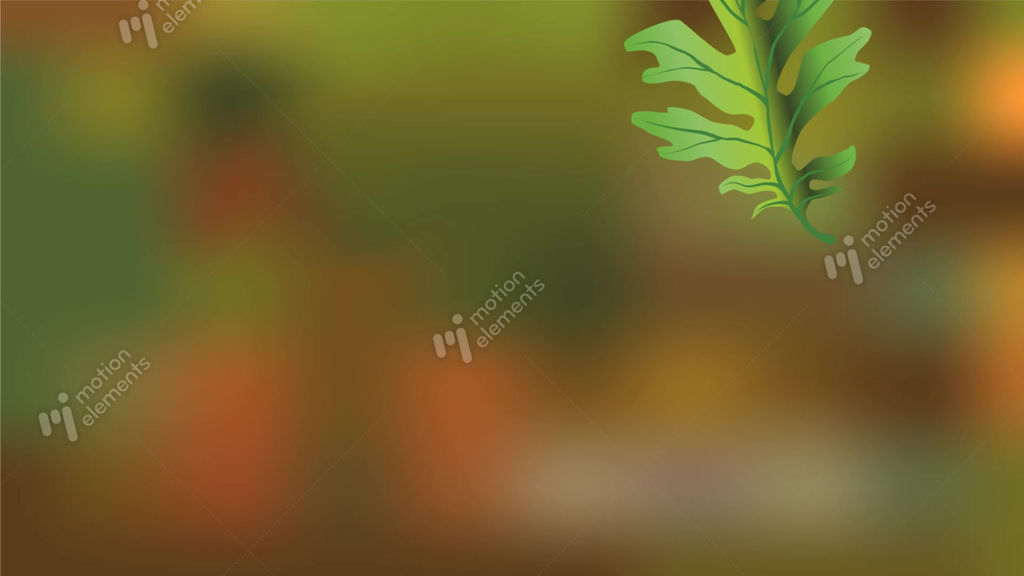 Moody Autumn Video, Falling Leaves Of Maple And Oak On Green Blurred ...