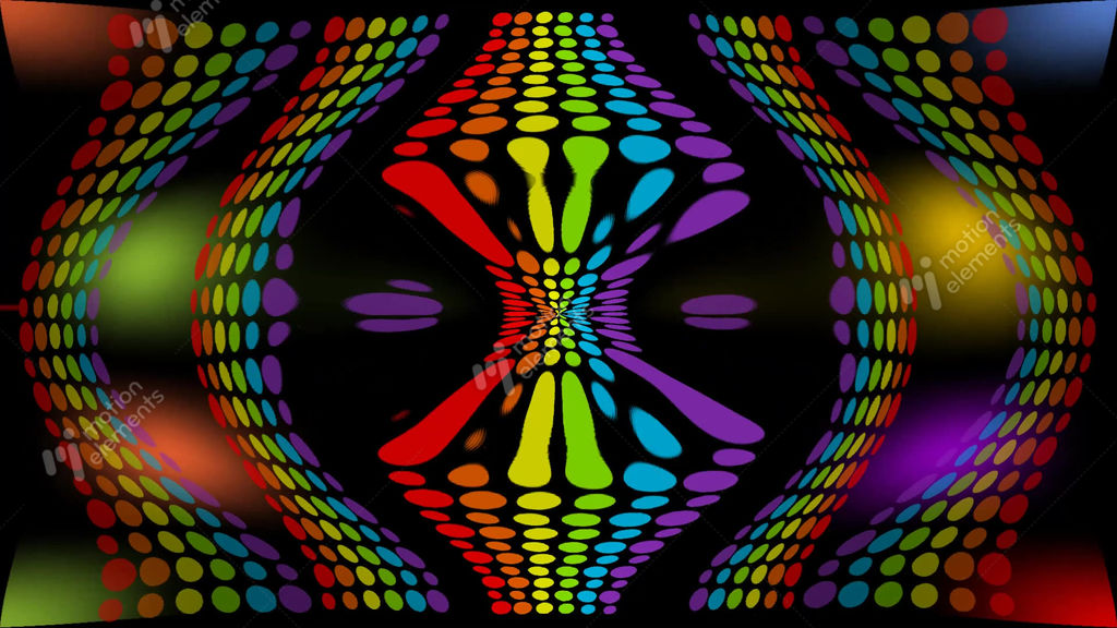 Psychedelic Multicolored Lights Moving On Black Background And Creating ...