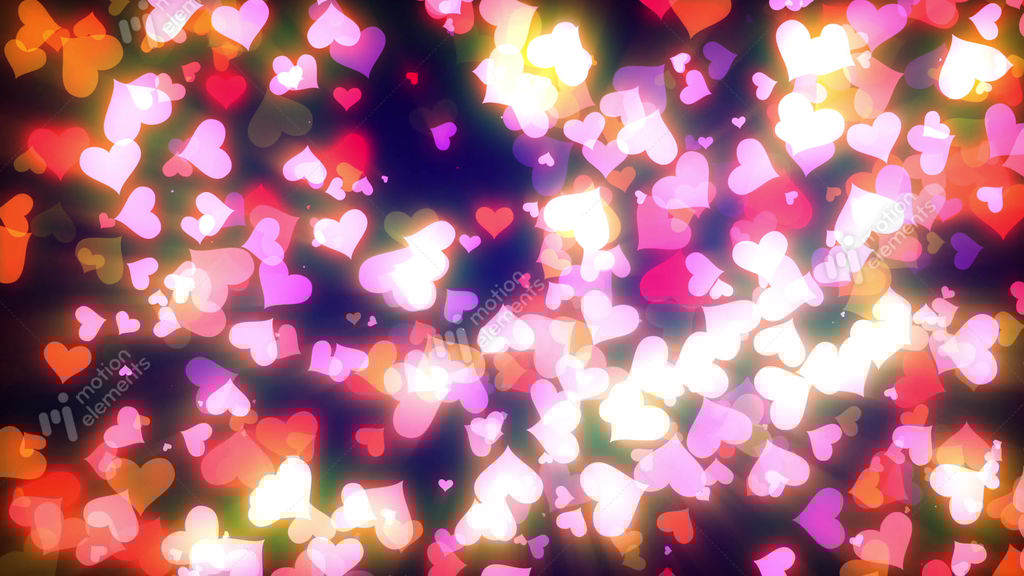 Glowing Hearts Particles Loop Stock Animation | 9689595