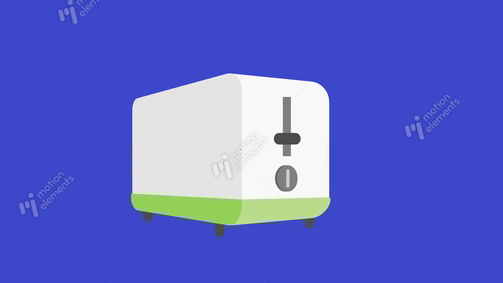Toaster Animation With Pop Up Slices On Blue Screen: Matte + Looping ...