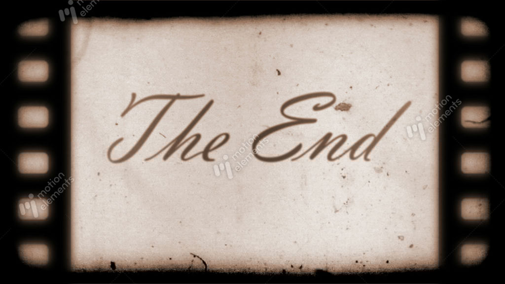 The End Vintage Filmstrip Stock Animation | Royalty-Free Stock ...