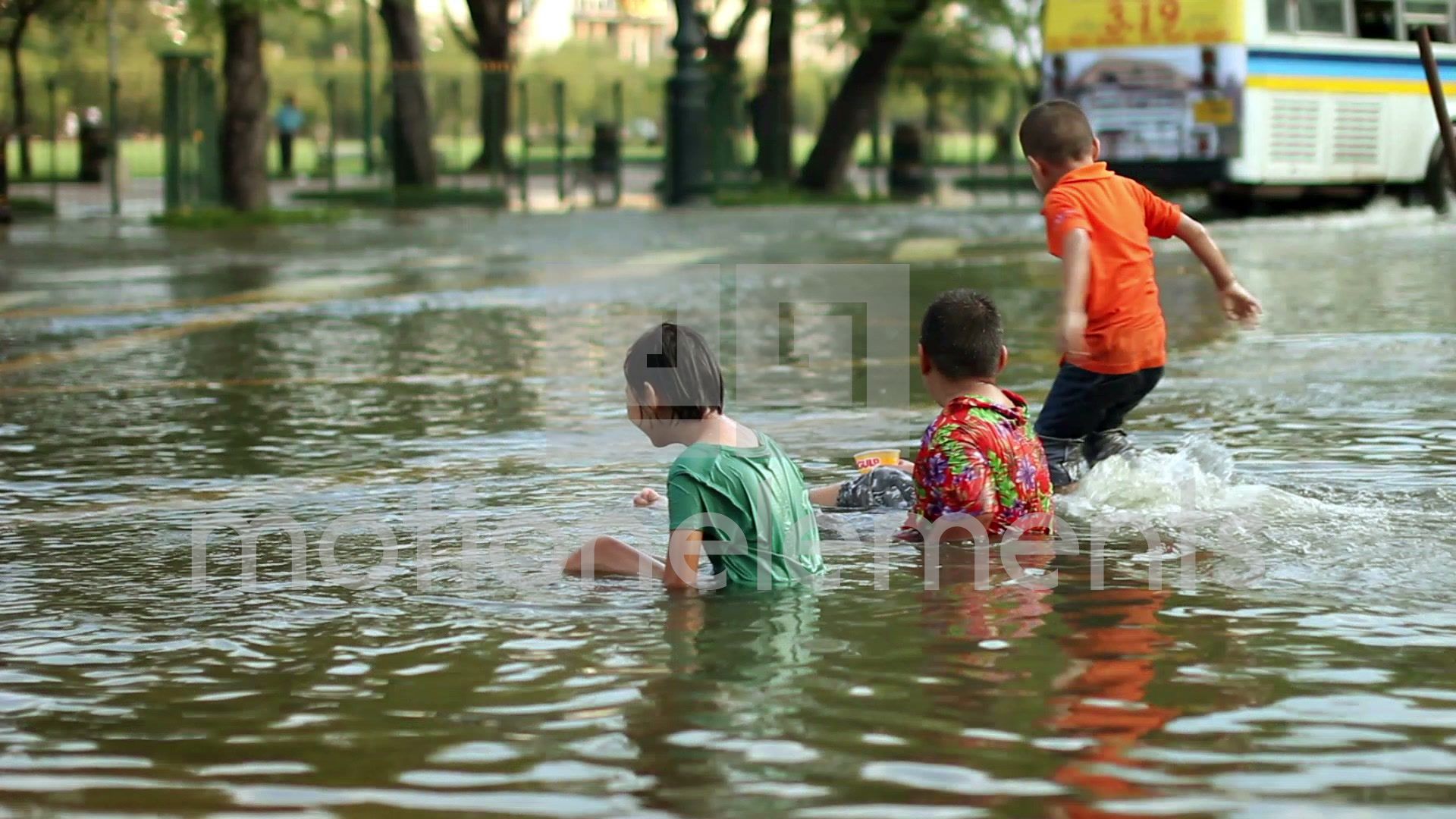 Children Play In Flood Stock Video Footage | Royalty-Free HD Footage ...